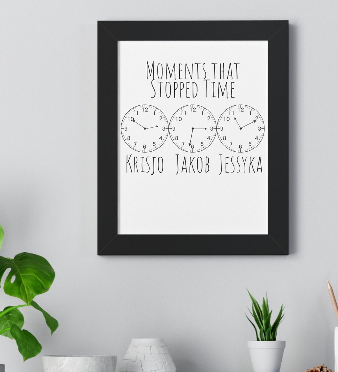 Mom Gift Moments That Stopped Time Framed Vertical Poster Personalized ...