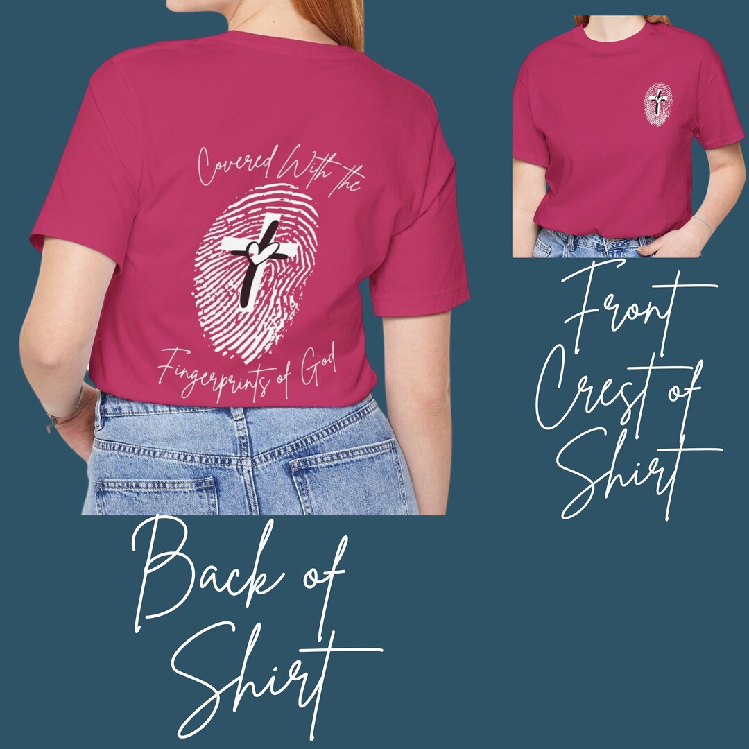 Christian Fingerprints of God Tee Unisex Short Sleeve Tshirt Gift for ...