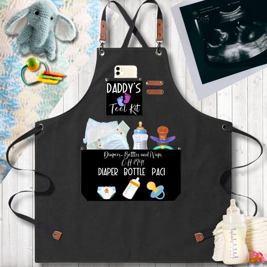 Funny New Dad Gift Daddy Tool Kit Apron for Daddy Baby Shower Gift New ...