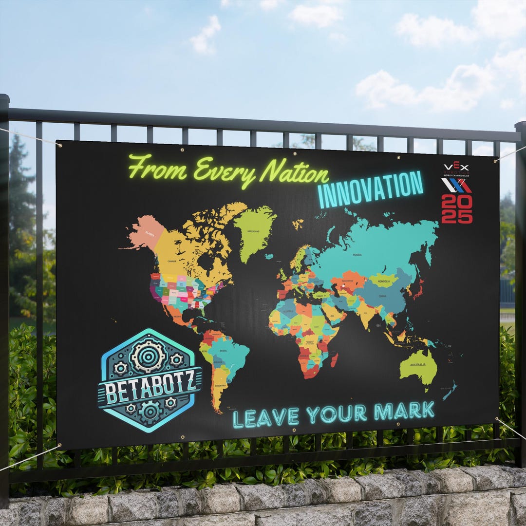 Personalized Team Banner Custom School Troop Team World Map Track ...