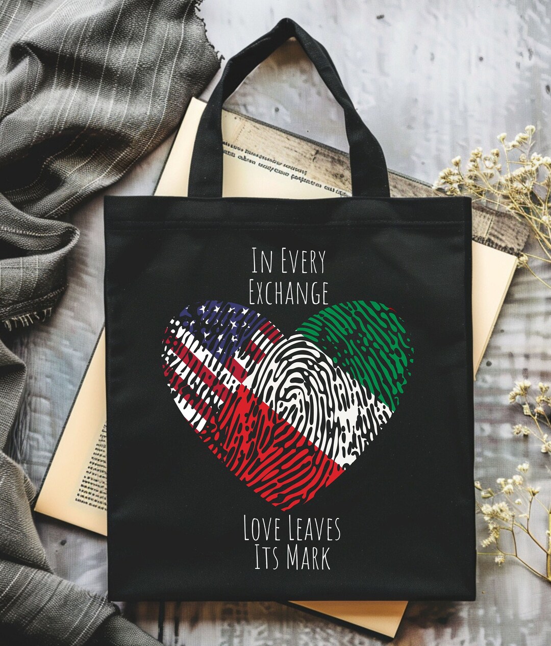 Exchange Student Customized Personalized Flag Cotton Canvas Tote Bag ...