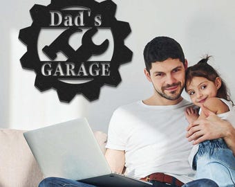 Custom Dad Metal Sign Personalized Name LED Lights Wall Art Decor ...