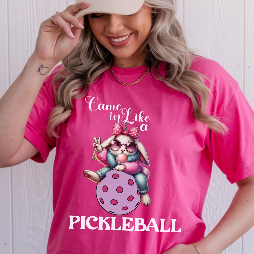 Funny Pickleball Easter Bunny Shirt, Sport Graphic T-shirt, Pickleball ...