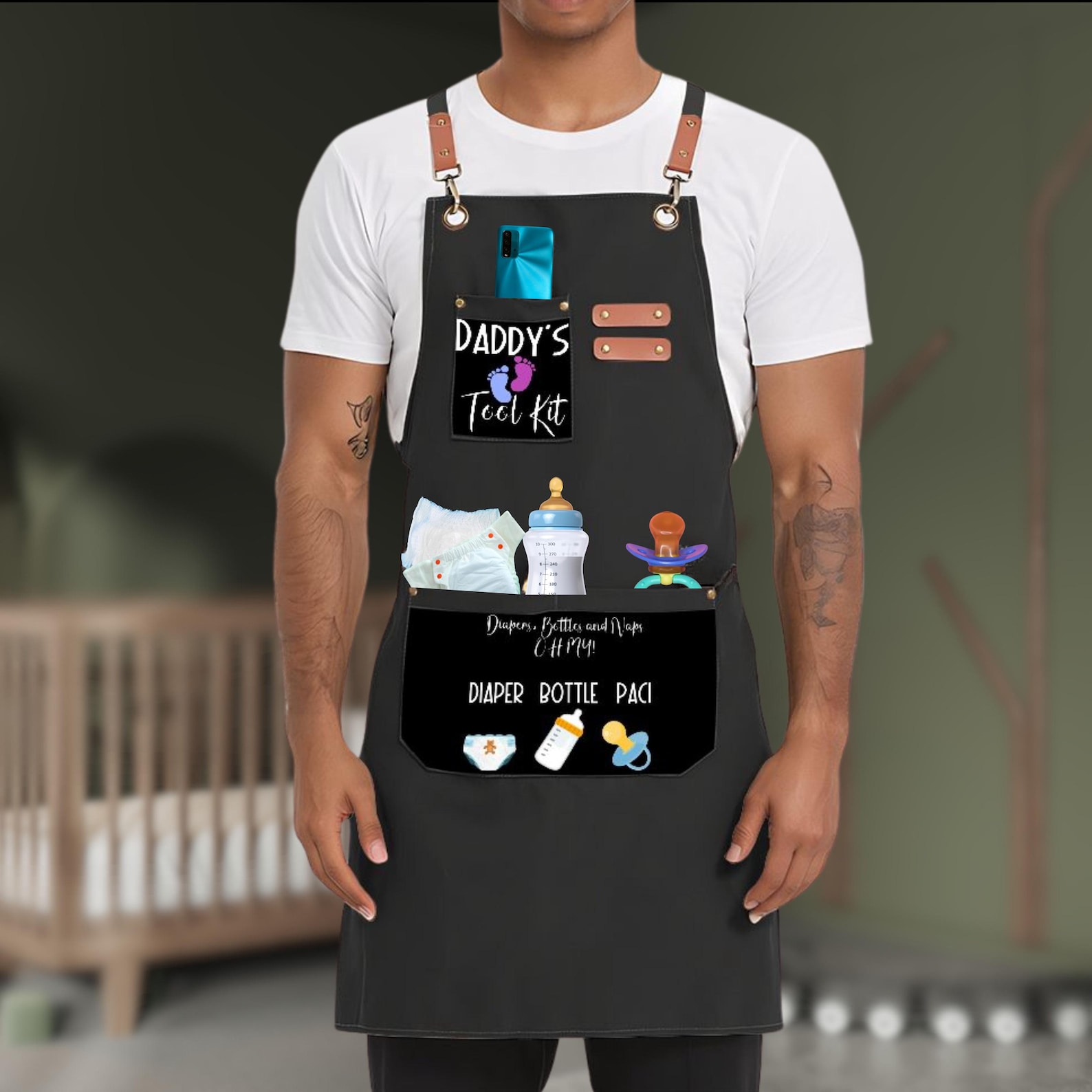 Funny New Dad Gift Daddy Tool Kit Apron for Daddy Baby Shower Gift New ...