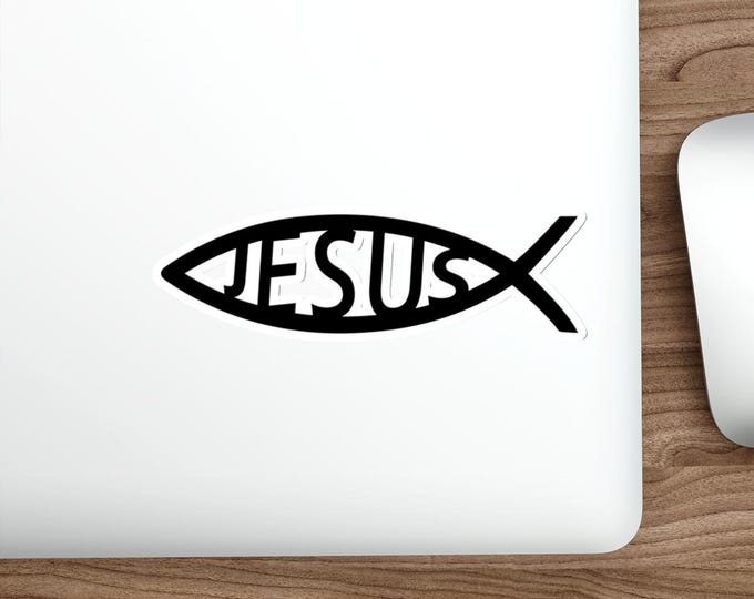 Jesus Bumper Sticker | Jesus Symbol Car Decal | Jesus Vinyl Sticker ...