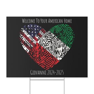 Exchange Student Welcome Yard Sign Welcome Exchange Students to the New ...