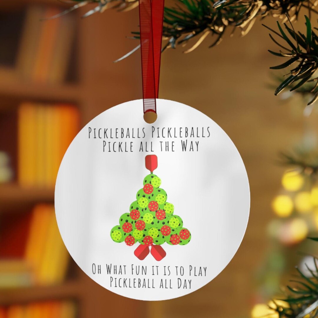 Pickleball Christmas Ornament Pickleball All Day Holiday Decor for Your ...