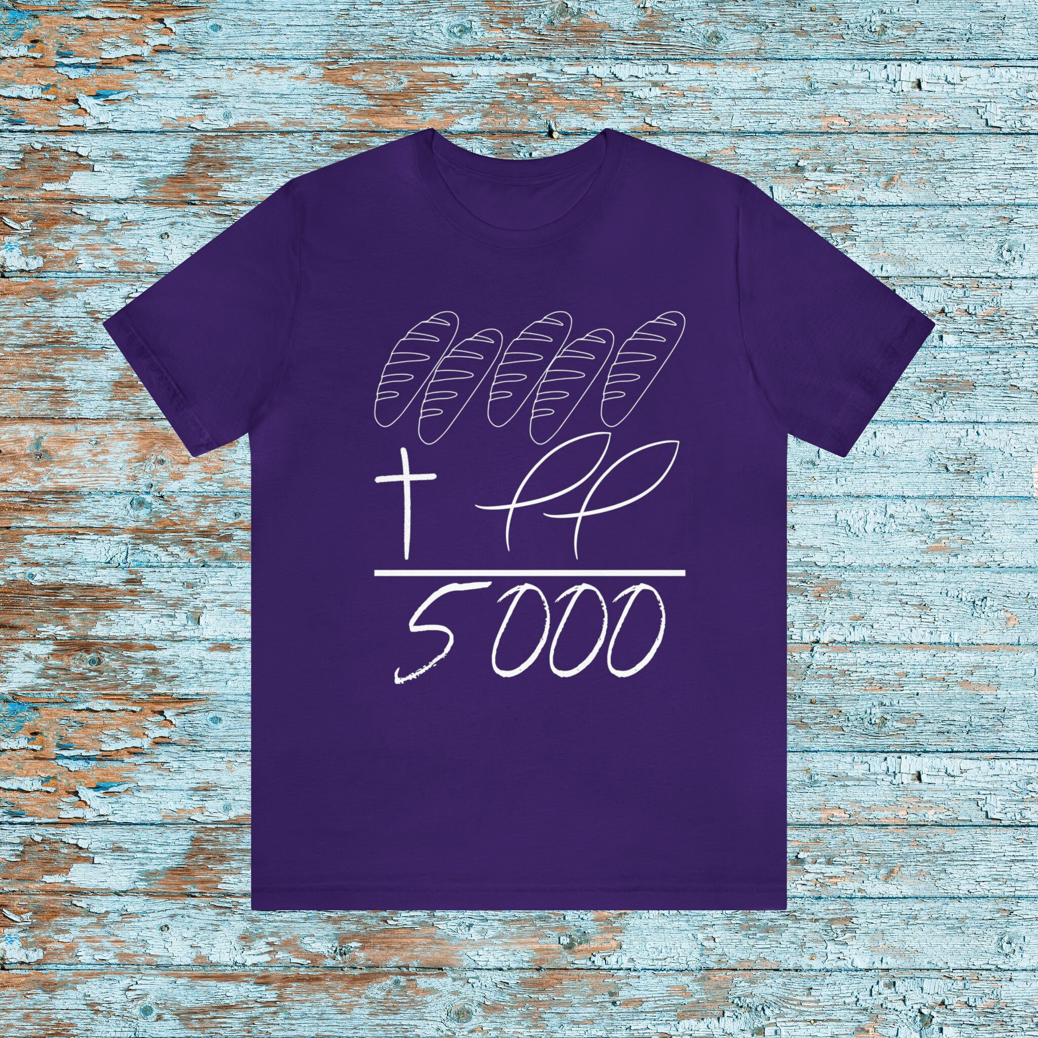 Five Loaves Plus Two Fish Equals 5000 Unisex Jersey Short Sleeve Tee five-loaves-plus-two-fish-equals-5000-unisex-jersey-short-sleeve-tee