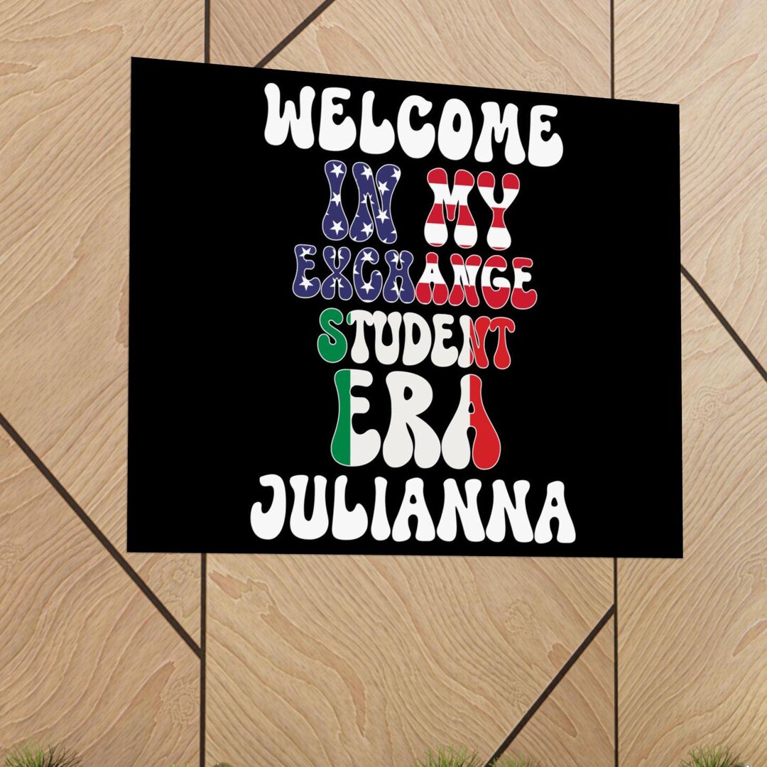 Exchange Student Welcome Custom Poster Matte Horizontal Poster to ...
