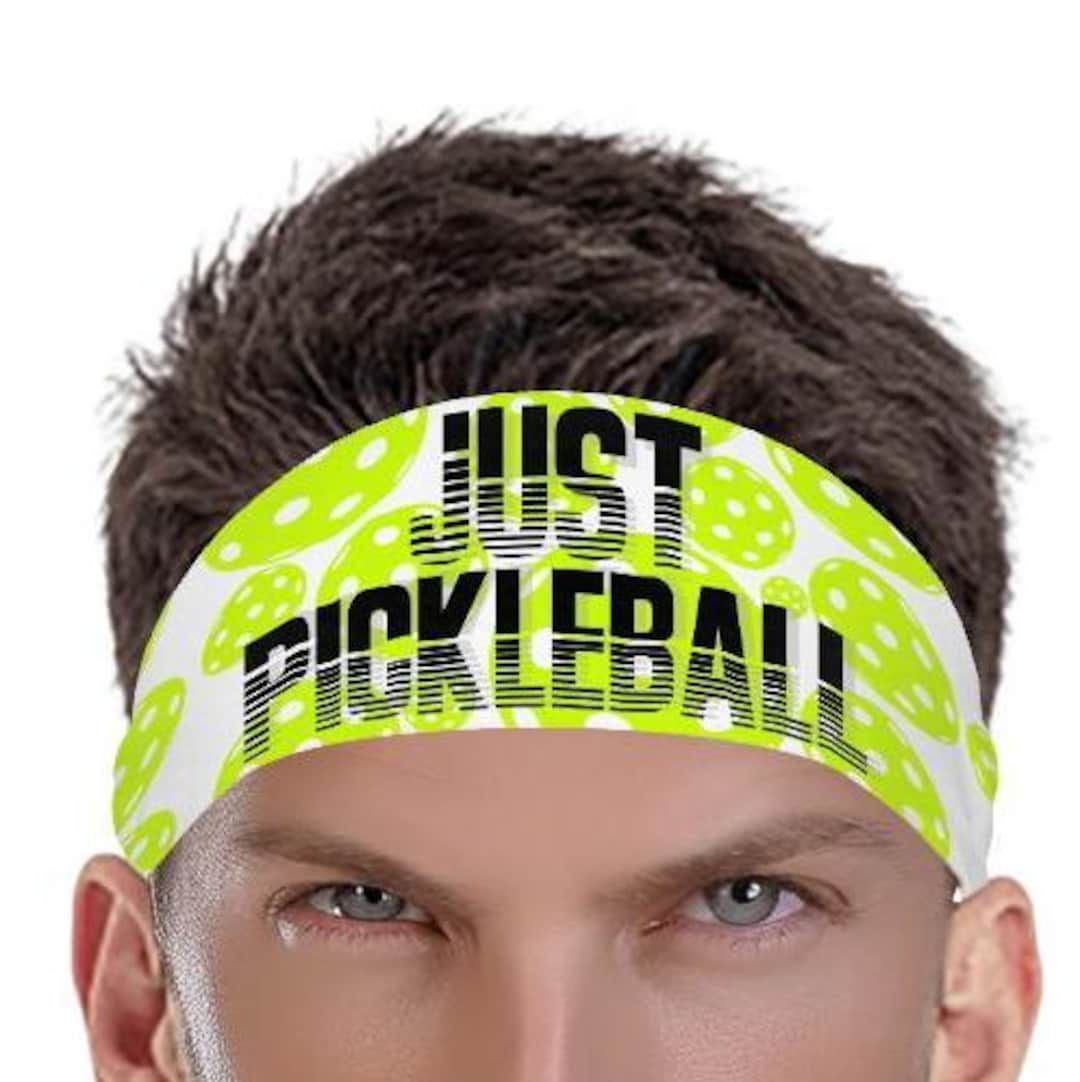 Pickleball Just Pickleball Funny Sports Headband Sweatband Perfect Gift for Pickleball Player ...