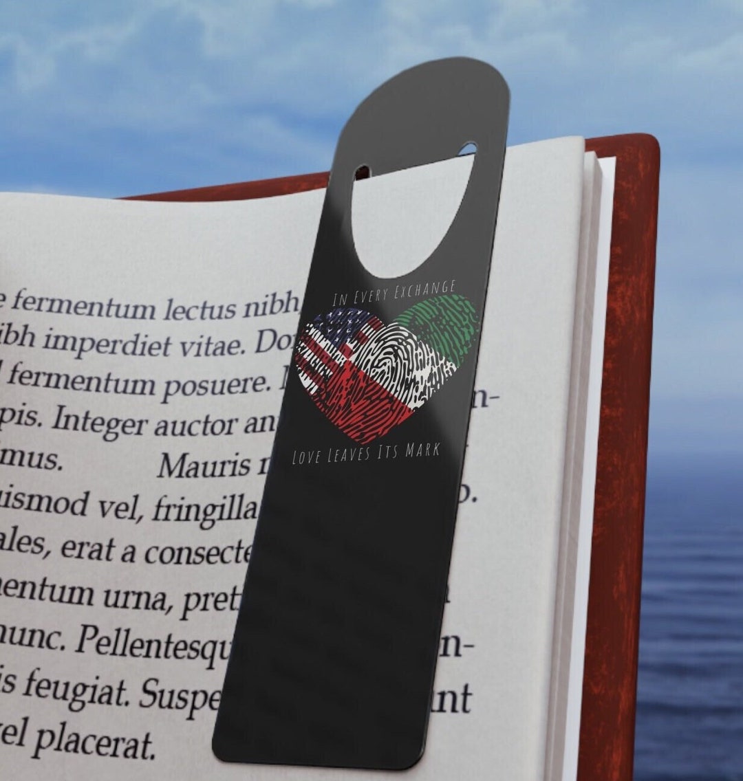 Custom Personalized Exchange Student Bookmark Print Two Flags for ...