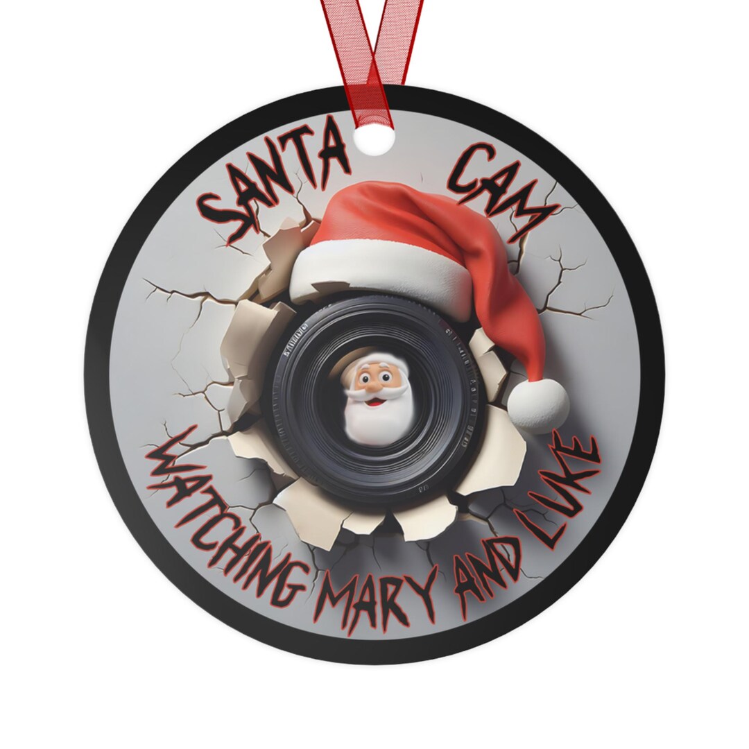 Personalized Santa Cam Christmas Ornament, Santa Camera Ornament ...