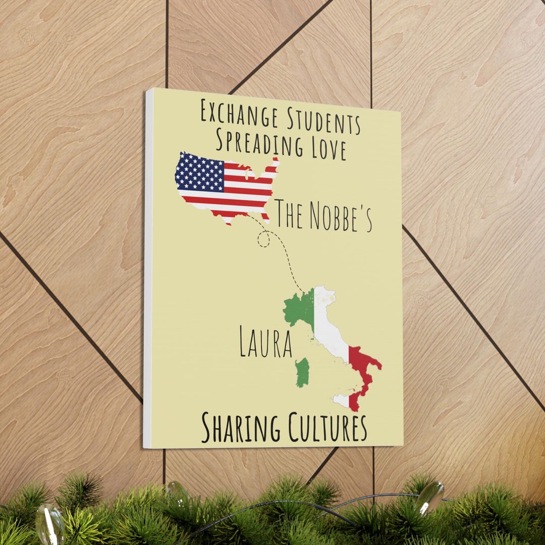 Exchange Student Custom Sign Personalized Canvas Gallery Wraps Room ...