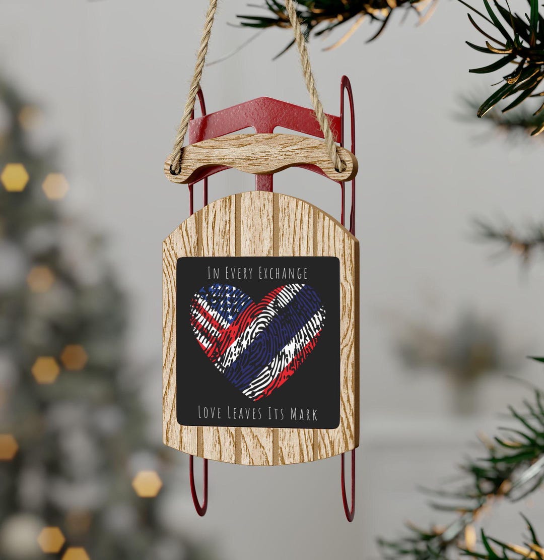Custom Exchange Student Personalized Sled Ornaments Give Your Student ...