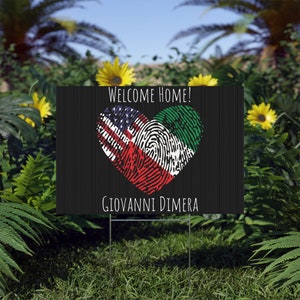 Custom Personalized Exchange Student Lawn Sign Welcome Your Exchange ...