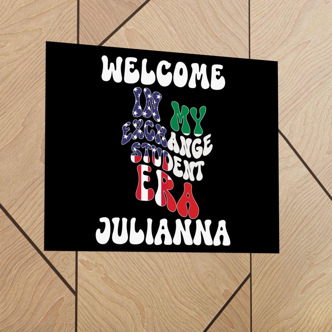 Exchange Student Welcome Custom Poster Matte Horizontal Poster to ...