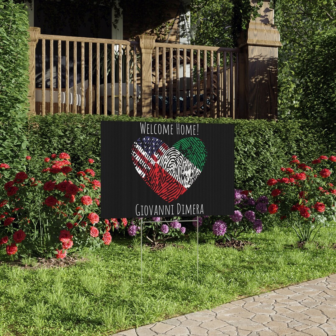 Custom Personalized Exchange Student Lawn Sign Welcome Your Exchange ...