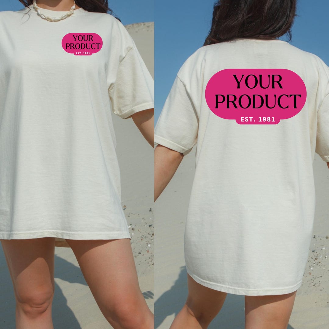 Front and Back Custom Text Logo Shirt, Double Sided Custom Business ...
