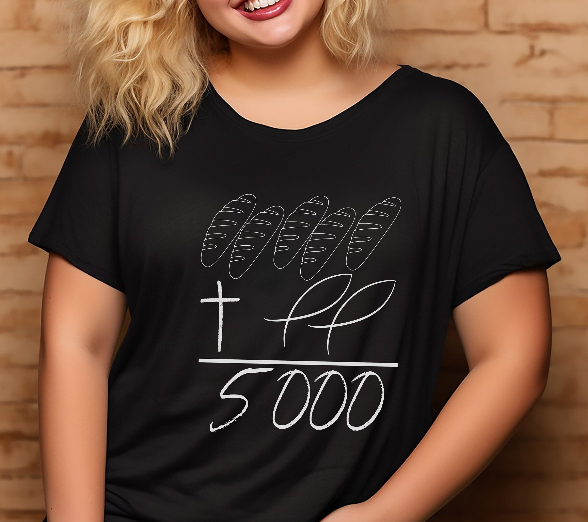 Five Loaves Plus Two Fish Equals 5000 Unisex Jersey Short Sleeve Tee ...
