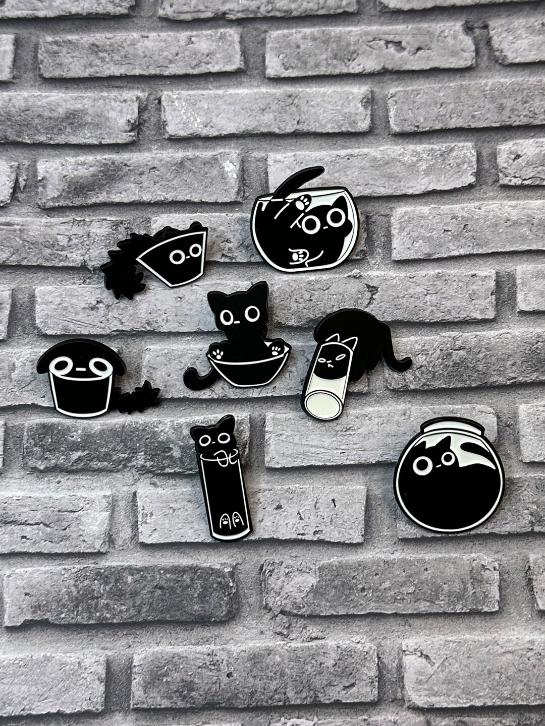 Cup Cat Crew Enamel Pin Lapel Pin 7 Designs to Choose From - Etsy