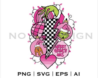 Pink Grinch - Svg, 300 PPI Png, Eps, and Ai Vector Files - Etsy