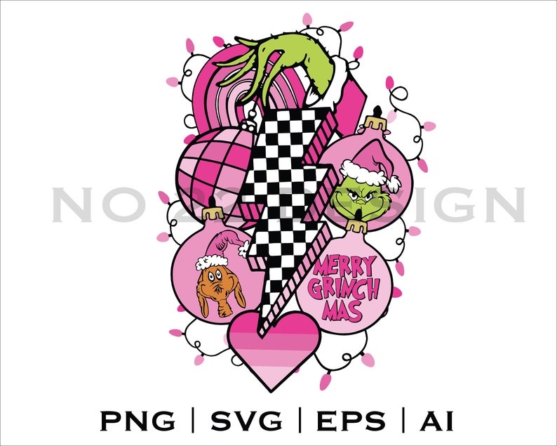 Pink Grinch - Svg, 300 PPI Png, Eps, and Ai Vector Files - Etsy