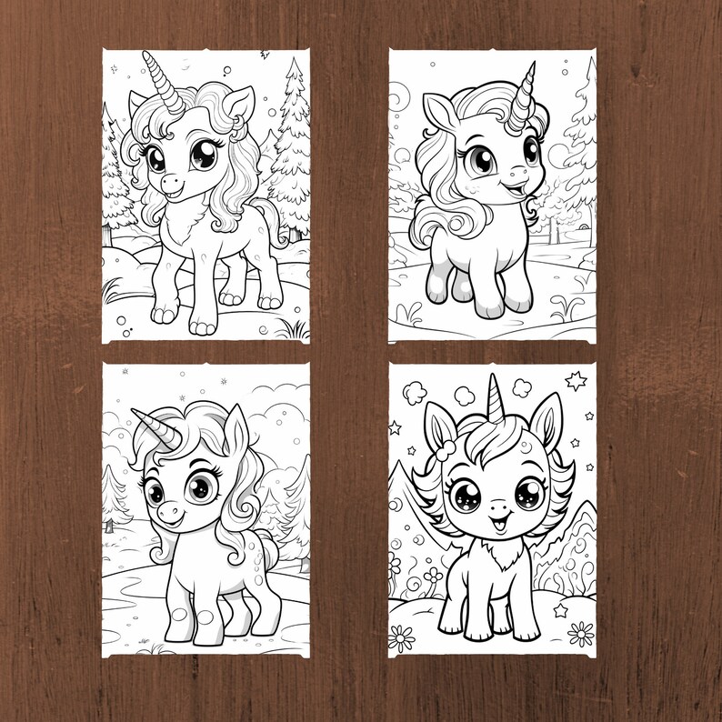 50 Unicorn Fantasy Coloring Page, Coloring Pages for Kids and Adults ...