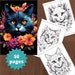 50 Cats Coloring Page - Coloring Pages for Kids and Adults, Instant ...
