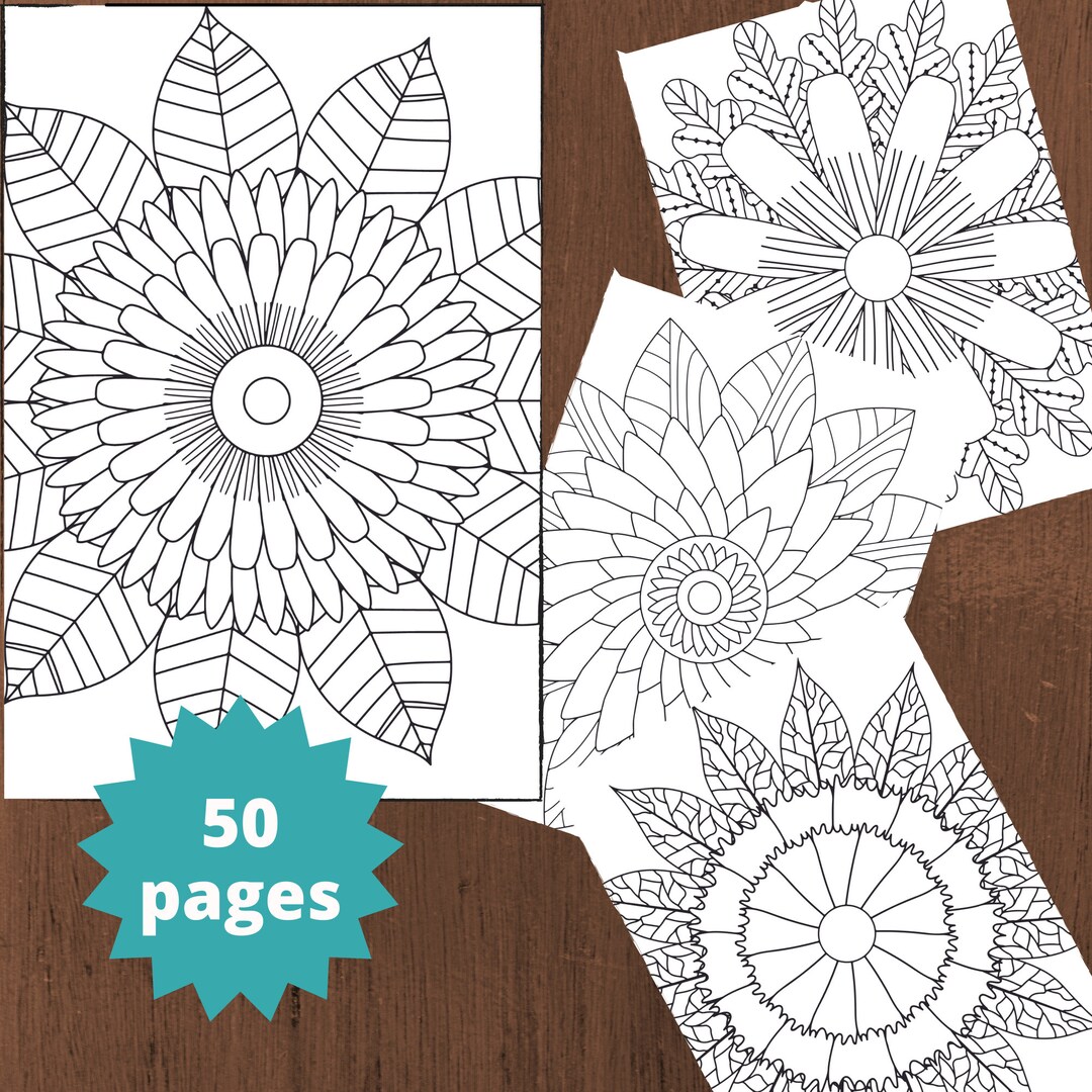 50 Mandalas Coloring Book | PDF | Printable Colorings | Simple Mandalas ...