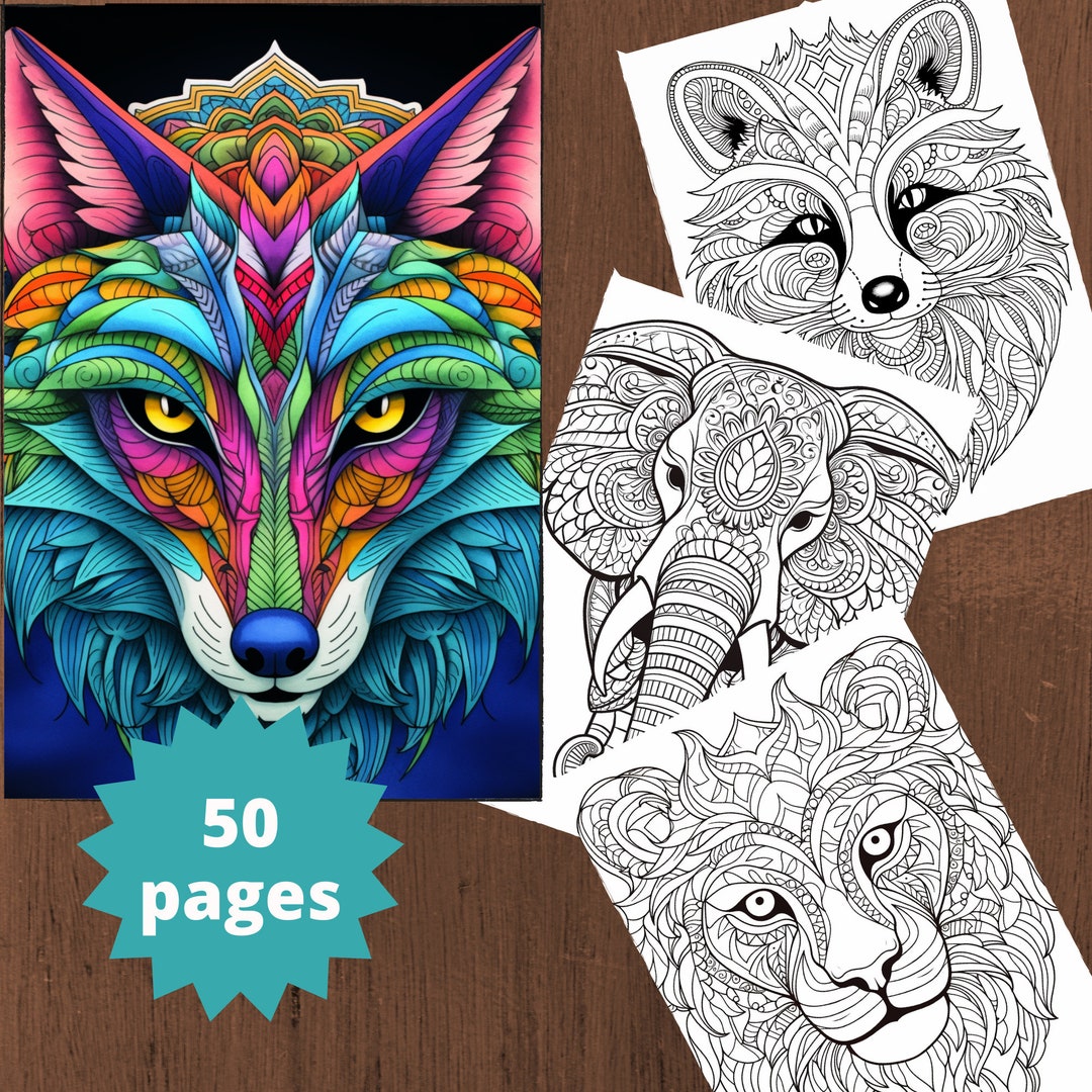 Mandala Animals Coloring Book, Coloring Book Mandala, Coloring Pages ...