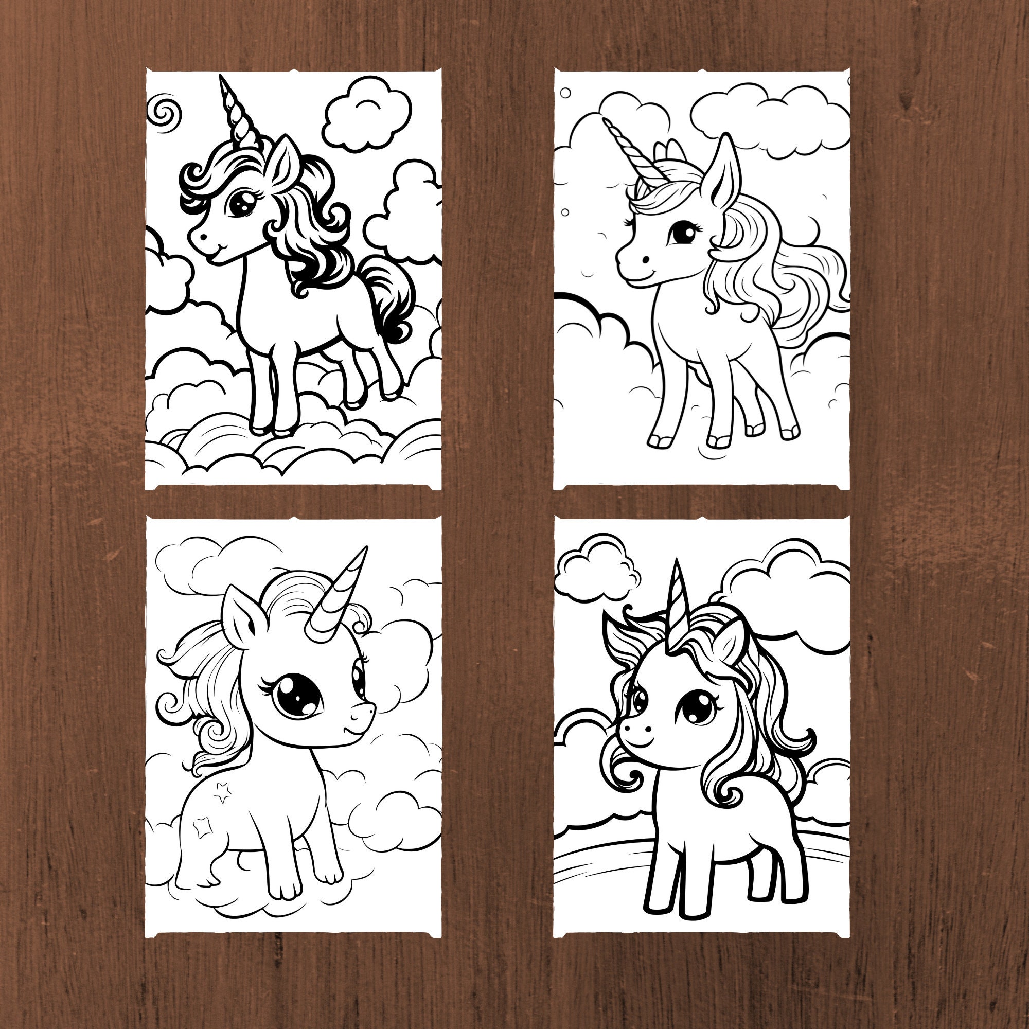 50 Cute Unicorn Coloring Pages for Kids, Unicorn Printables, Unicorn ...