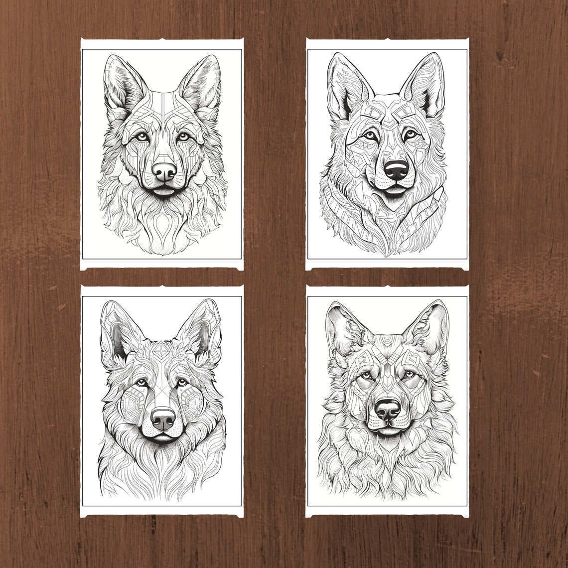 50 Dogs Coloring Page - Coloring Pages for Kids and Adults, Instant ...