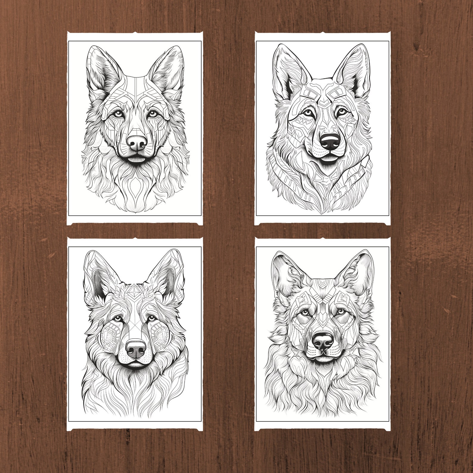 50 Dogs Coloring Page - Coloring Pages for Kids and Adults, Instant ...