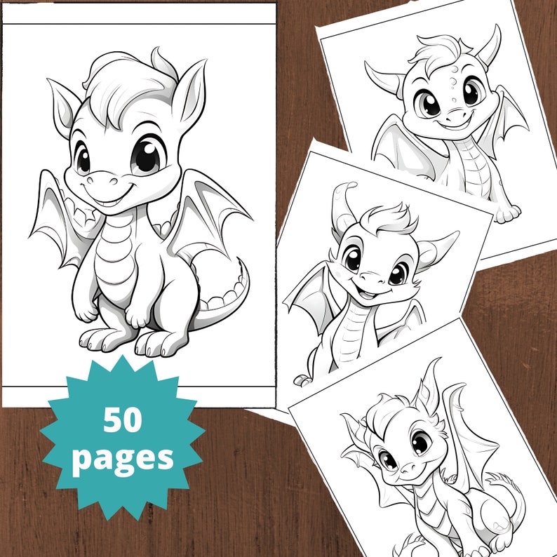 Dragon Coloring Pages, Coloring Book for Adults, Dragon Coloring Book ...