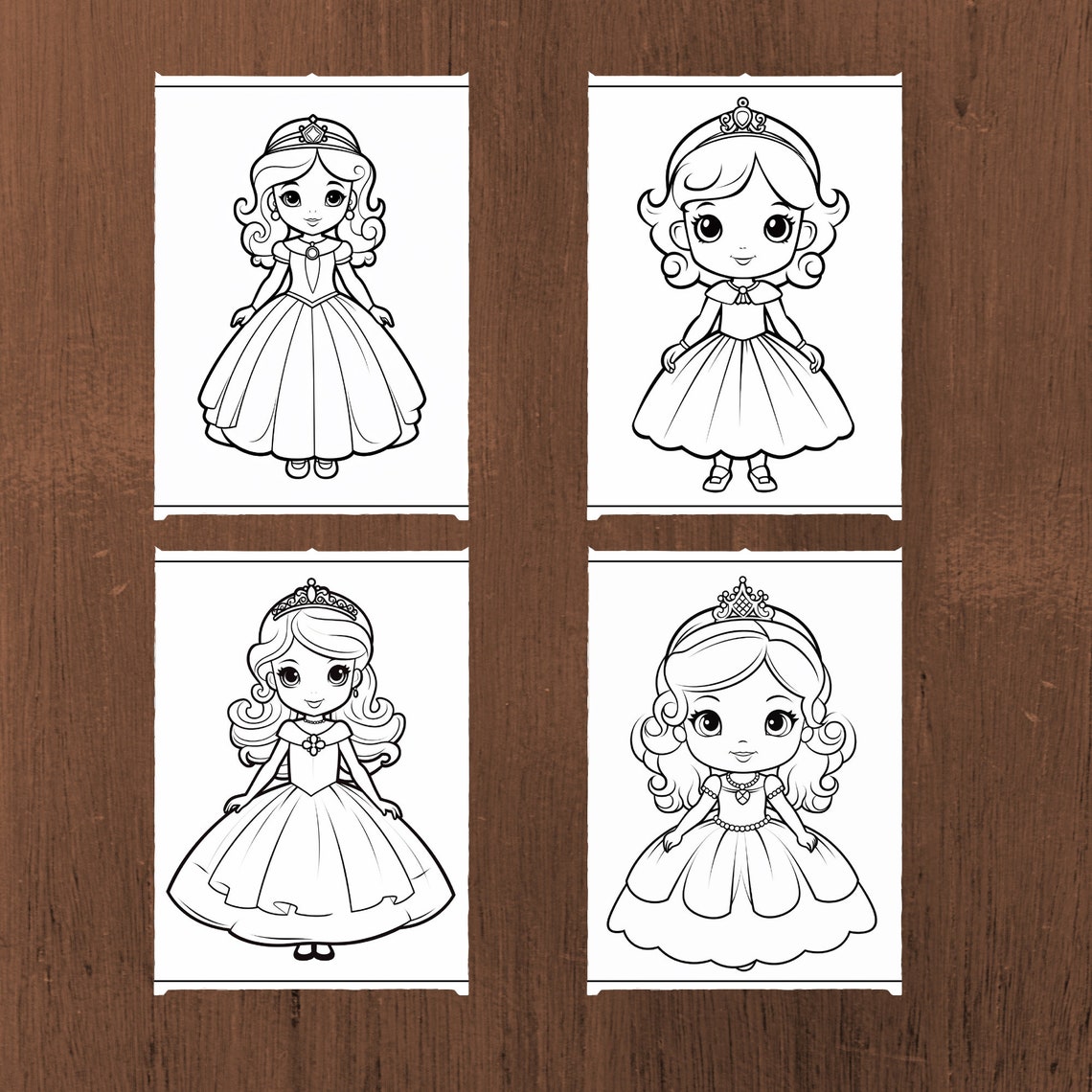 100 Princess Coloring Pages for Kids Coloring for Kids - Etsy