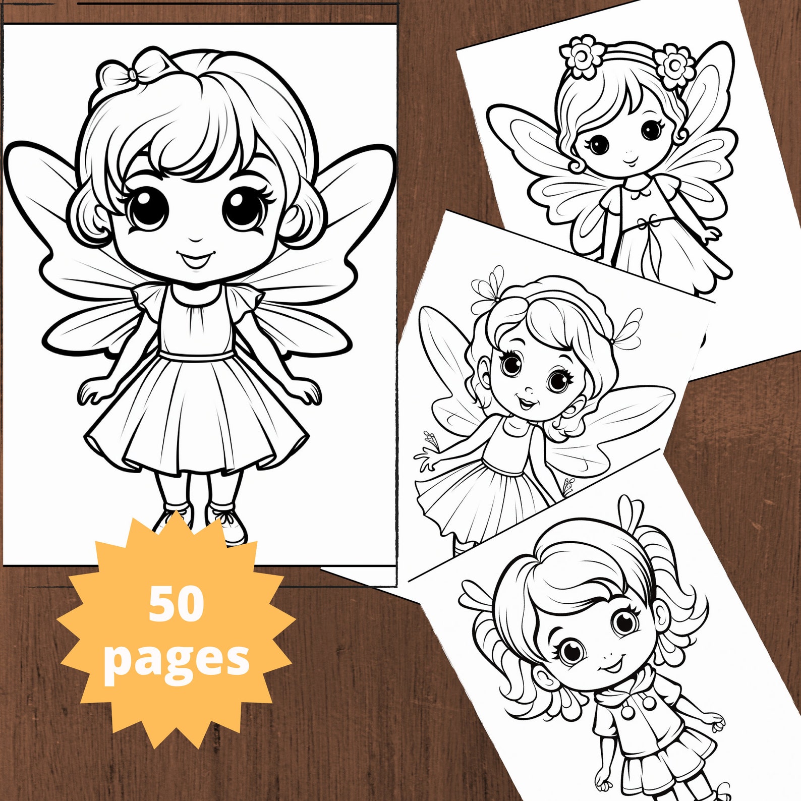 Fairy Coloring Book, Fairy Coloring Pages for Kids, Printable Coloring ...