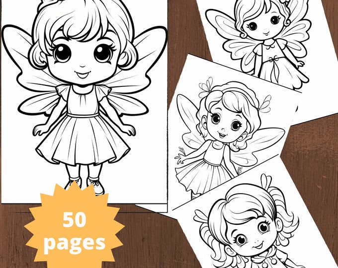 Digital Download Coloring Page A Fairy Rainbow Celebration Myka Jelina ...