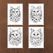 50 Cats Coloring Page - Coloring Pages for Kids and Adults, Instant ...