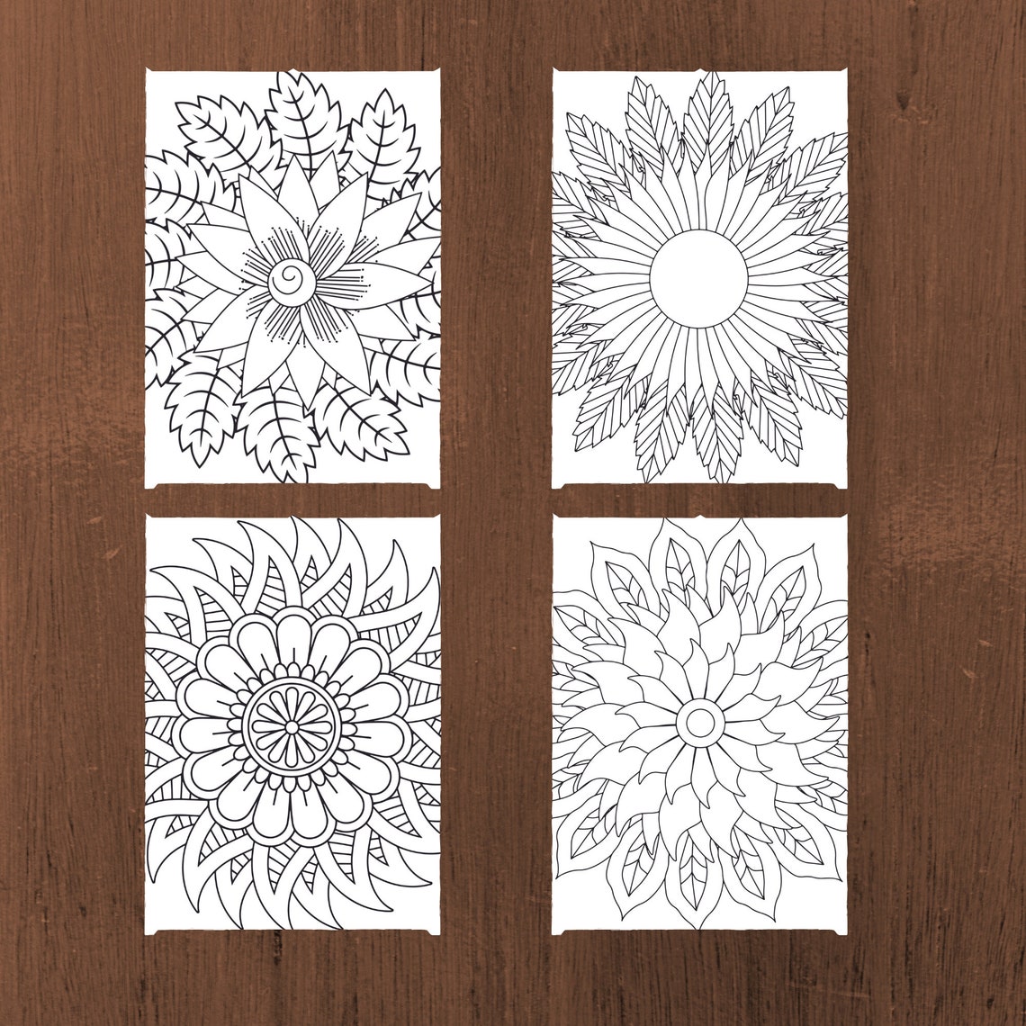 50 Mandalas Coloring Book PDF Printable Colorings Simple Mandalas ...