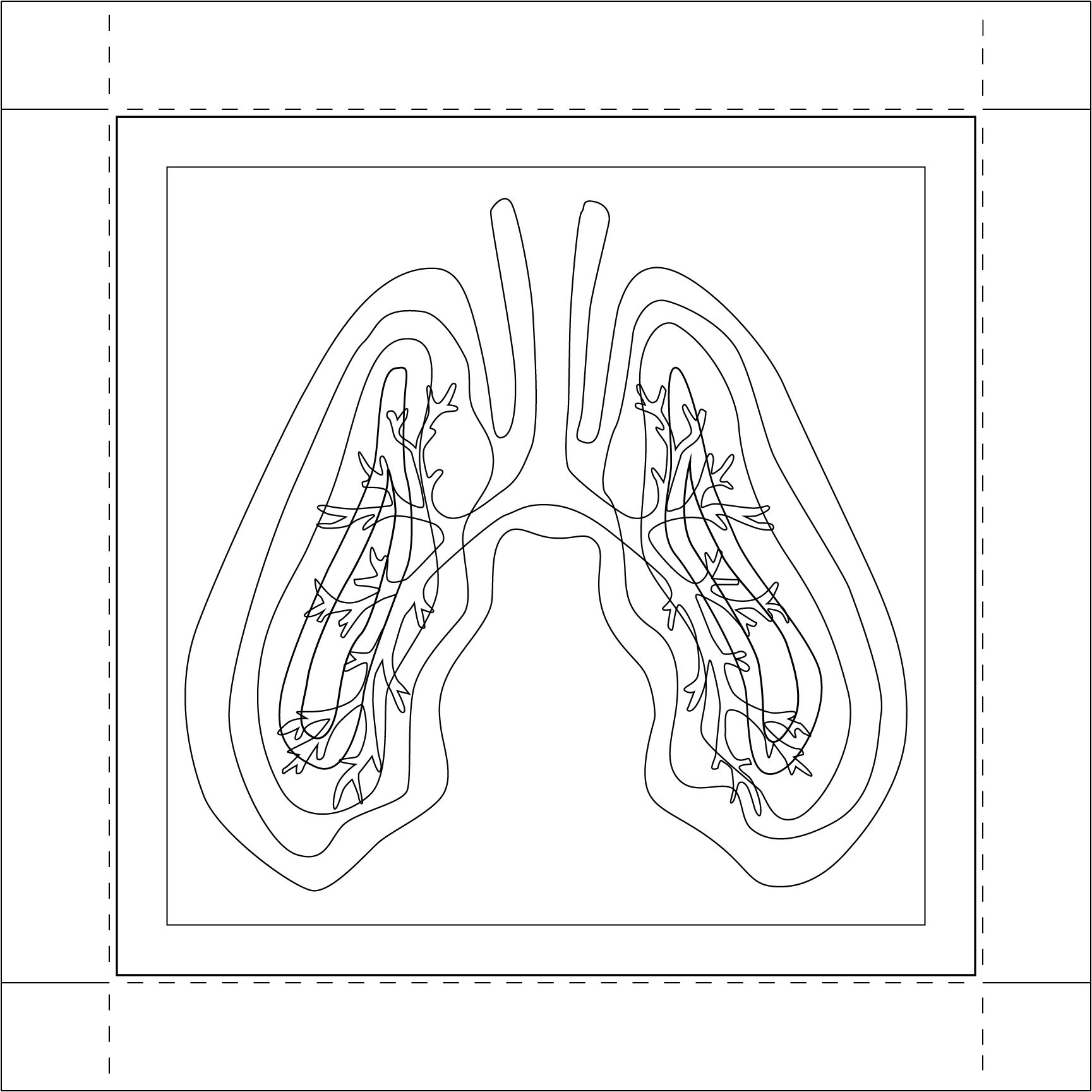 Lungs Light Box / Shadow Box Template, Lightbox SVG Cricut, Anatomy ...