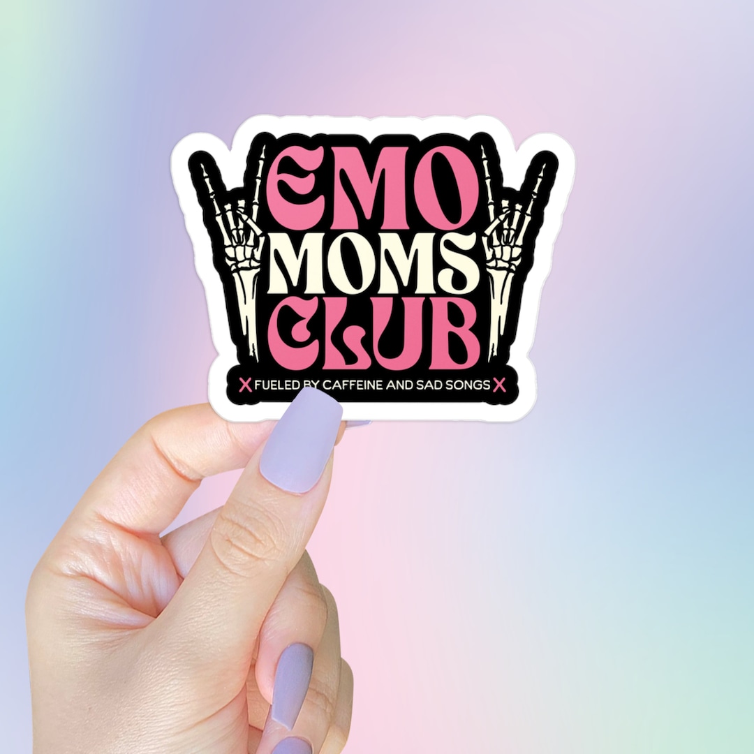Emo Moms Club Kiss-cut Vinyl Decals, Emo Mom Sticker, Elder Emo Mom ...