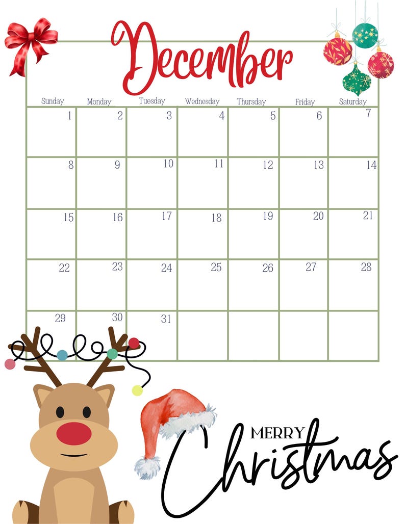 2024 Printable Calendar! EDITABLE - Etsy