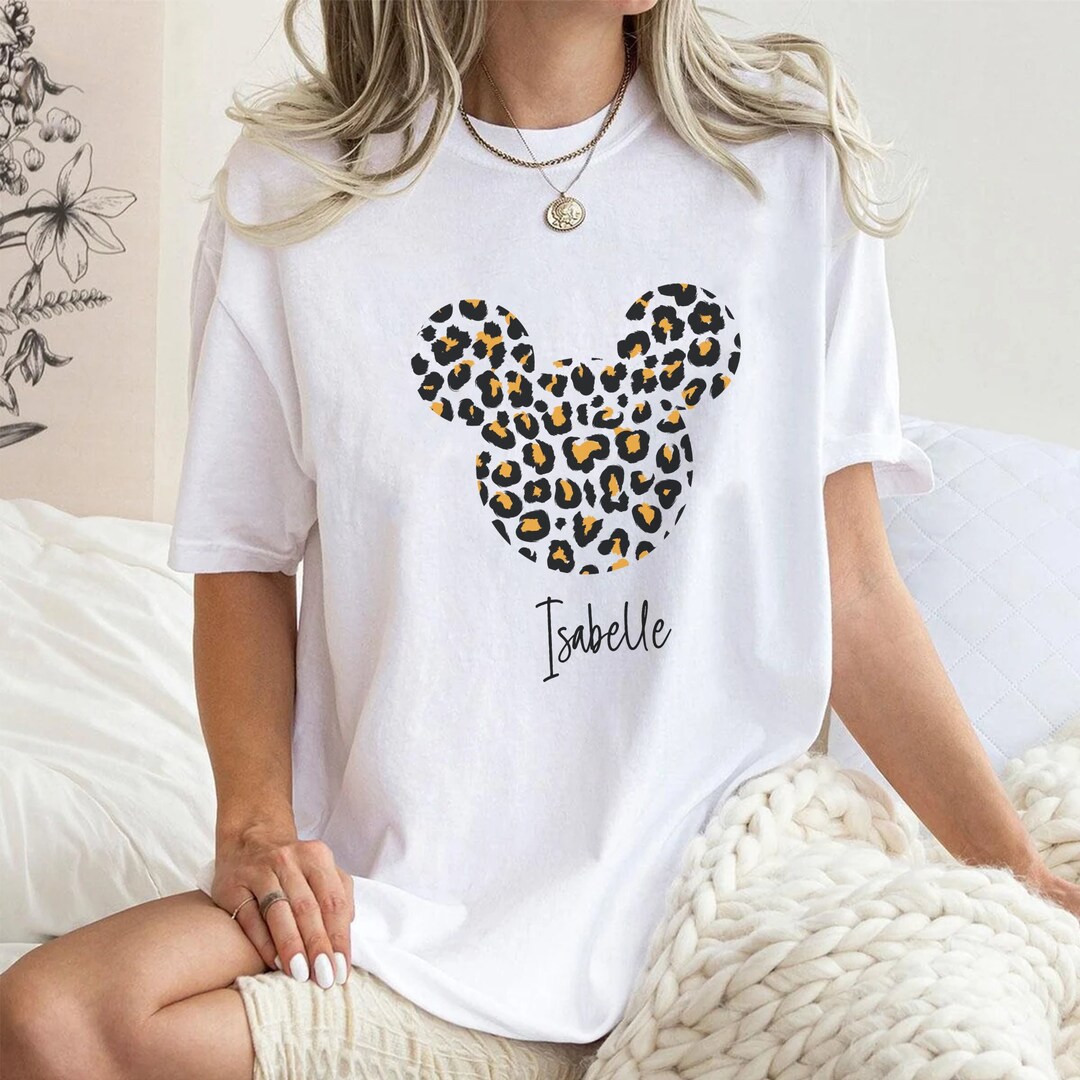 Minnie Leopard Ears Shirt Safari Shirt Minnie Leopard - Etsy