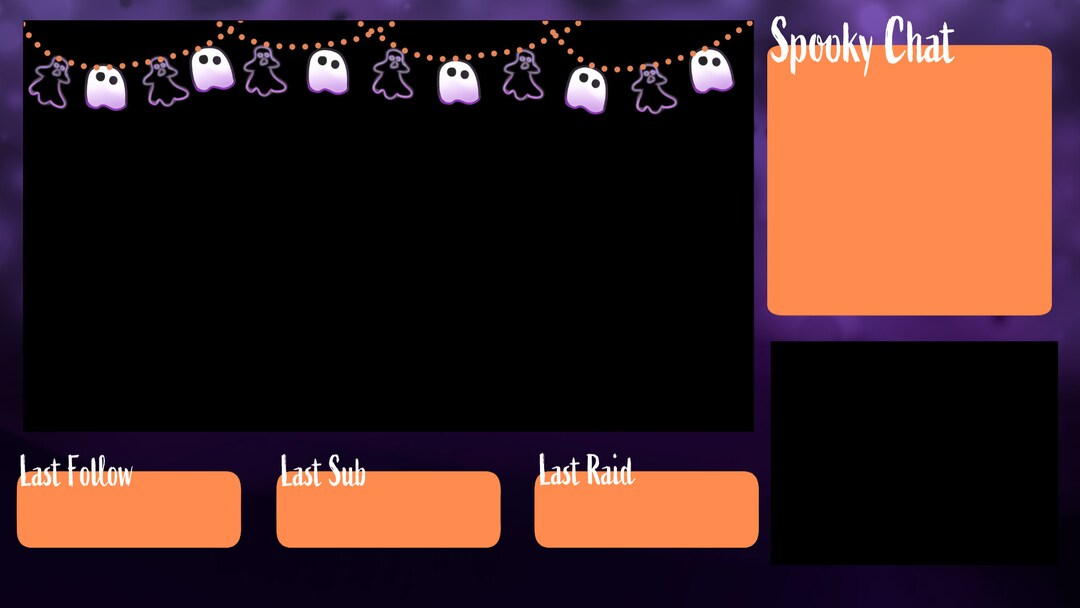 Cute Ghost Halloween Stream Overlay - Etsy