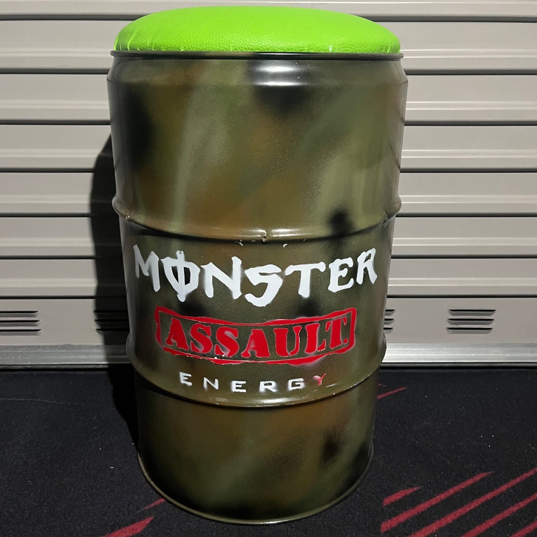 MONSTER ENERGY 60 Liter Barrel Cabinet Bar Stool Seat Cover - Etsy UK