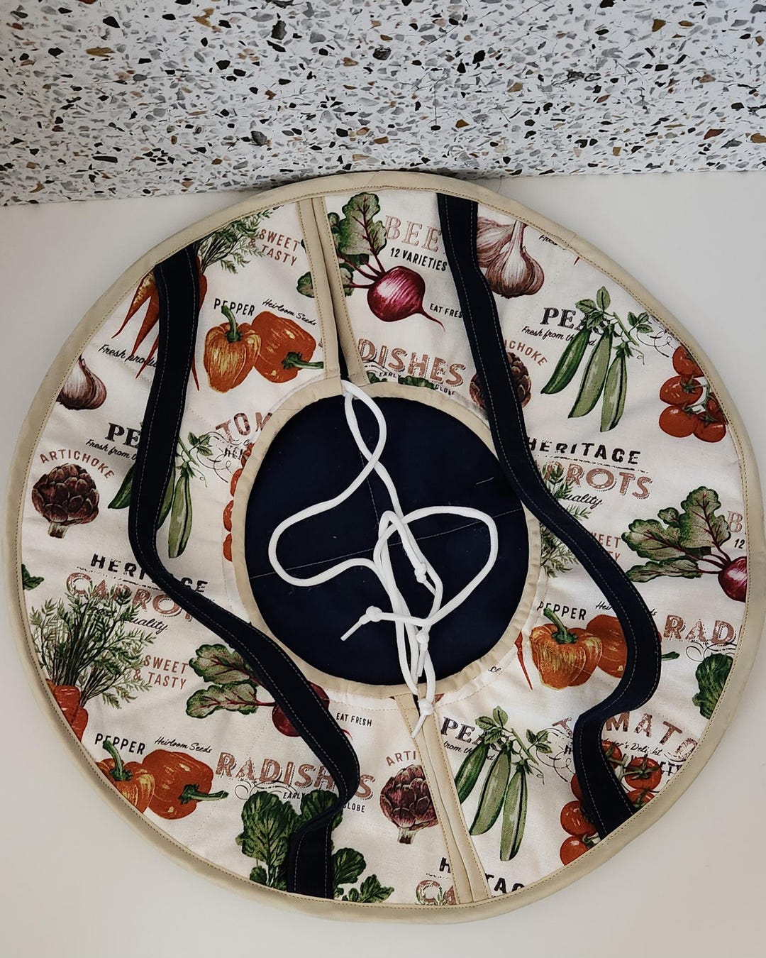 Vegetable Print Casserole Carrier: Padded Cotton Potluck Dish Holder - Etsy
