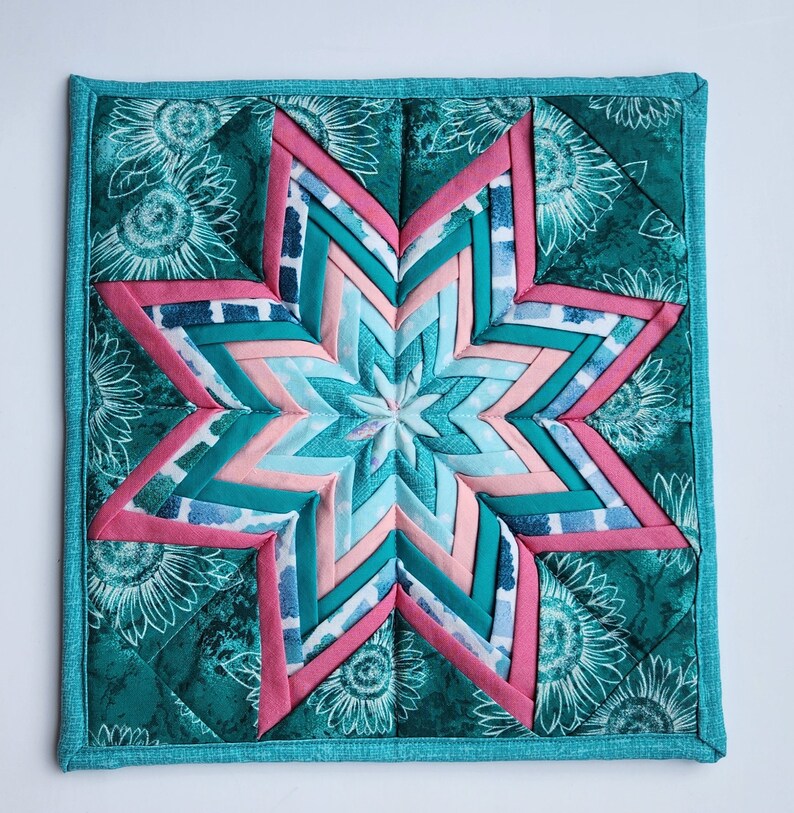 Colorful Folded Star Hot Pad 11, Quilted Kitchen Trivet, Heat-resistant Dinnerware, Perfect ...