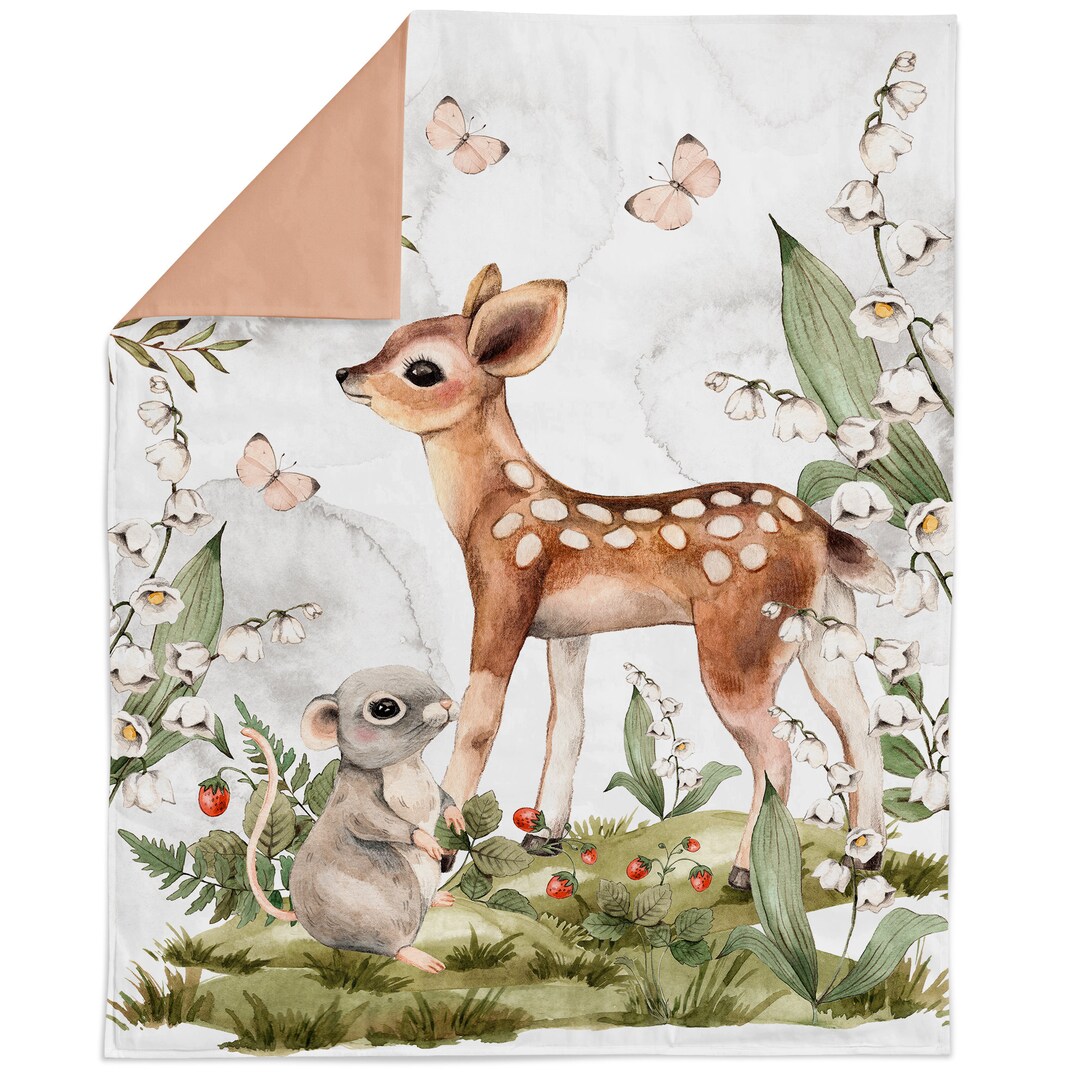 Woodland Animals Fabric Panel for Quilting, Baby Fabric Panel, Cotton ...