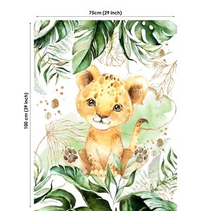 Jungle Safari Fabric Panel for Quilting, Lion Fabric Panels, Cotton ...