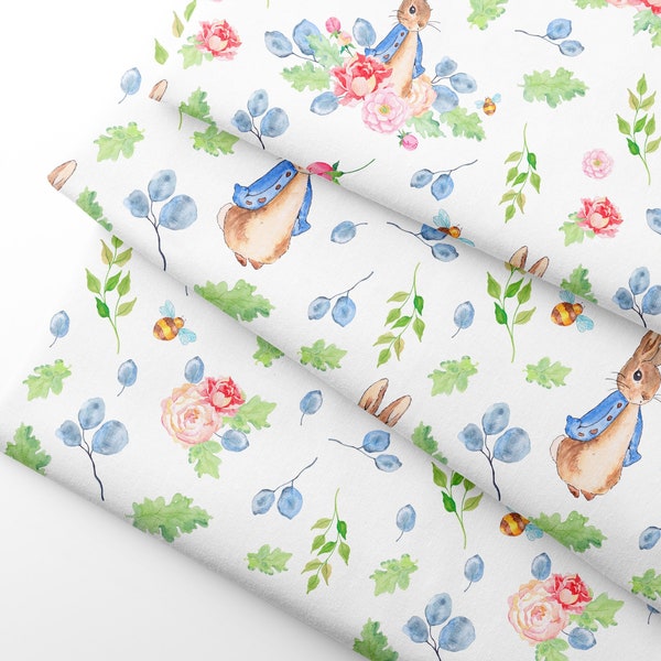 Rabbit Fabric - Etsy